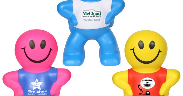 Custom Logo Captain Smiley Stress Toy